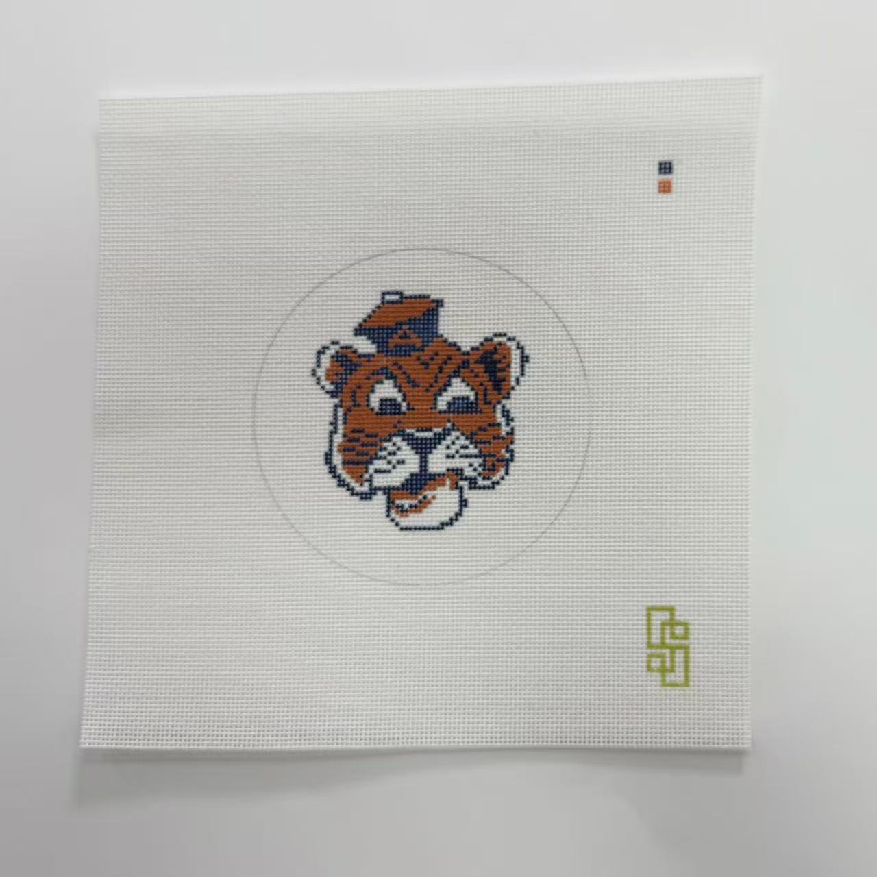Aubie The Tiger Needlepoint Canvas – Social Stitchery